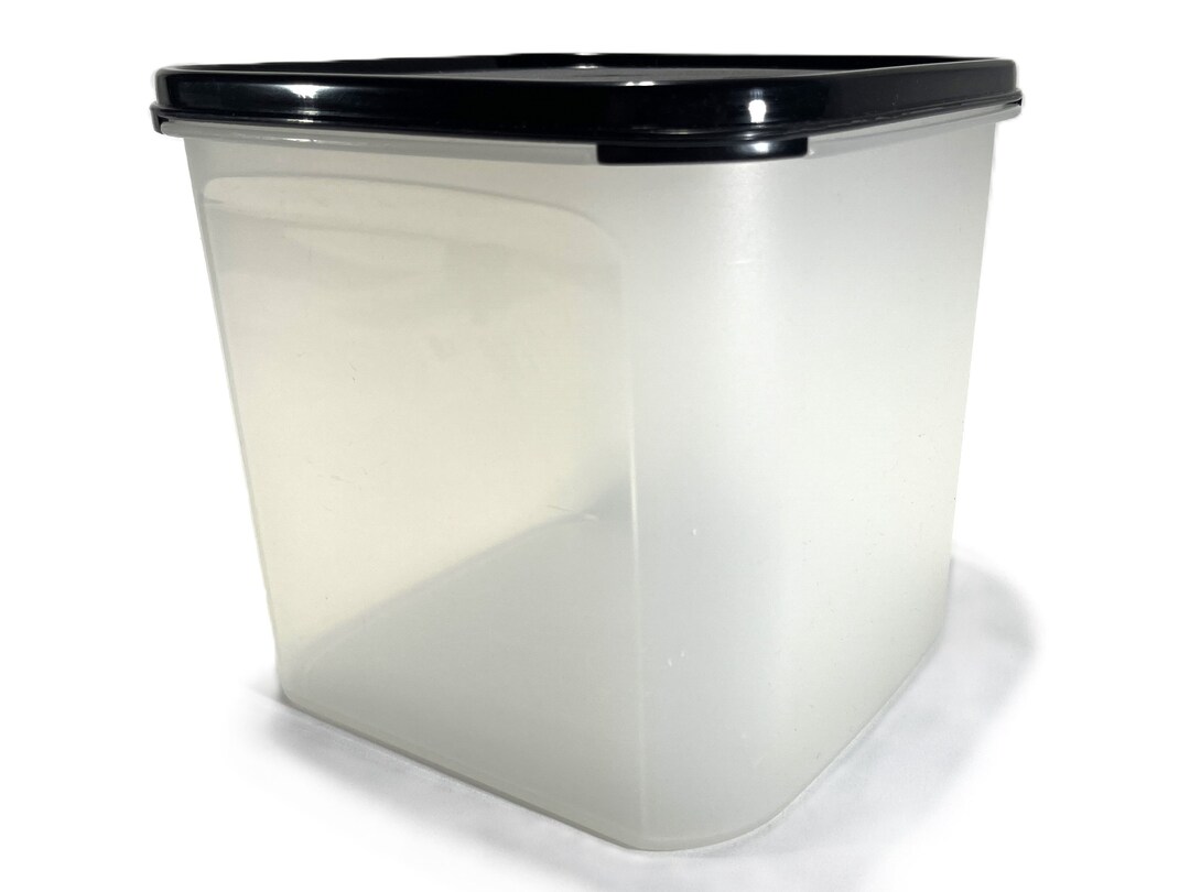 Vintage Tupperware Modular Mates Square 3 Canister, Lid Sheer, Black ...