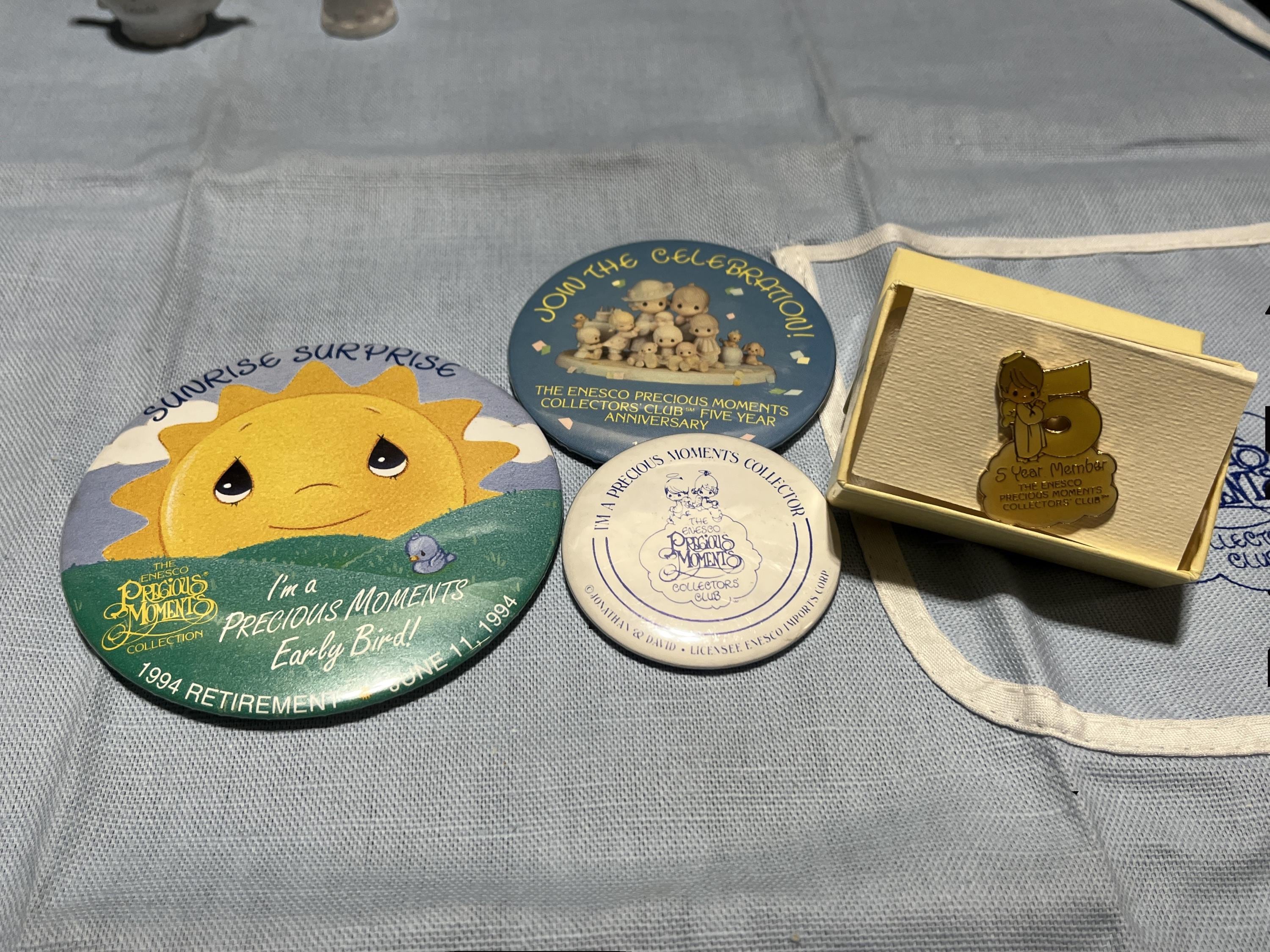 Vintage Enesco Precious Moments Items - Apron, Keychain, Bookmark ...