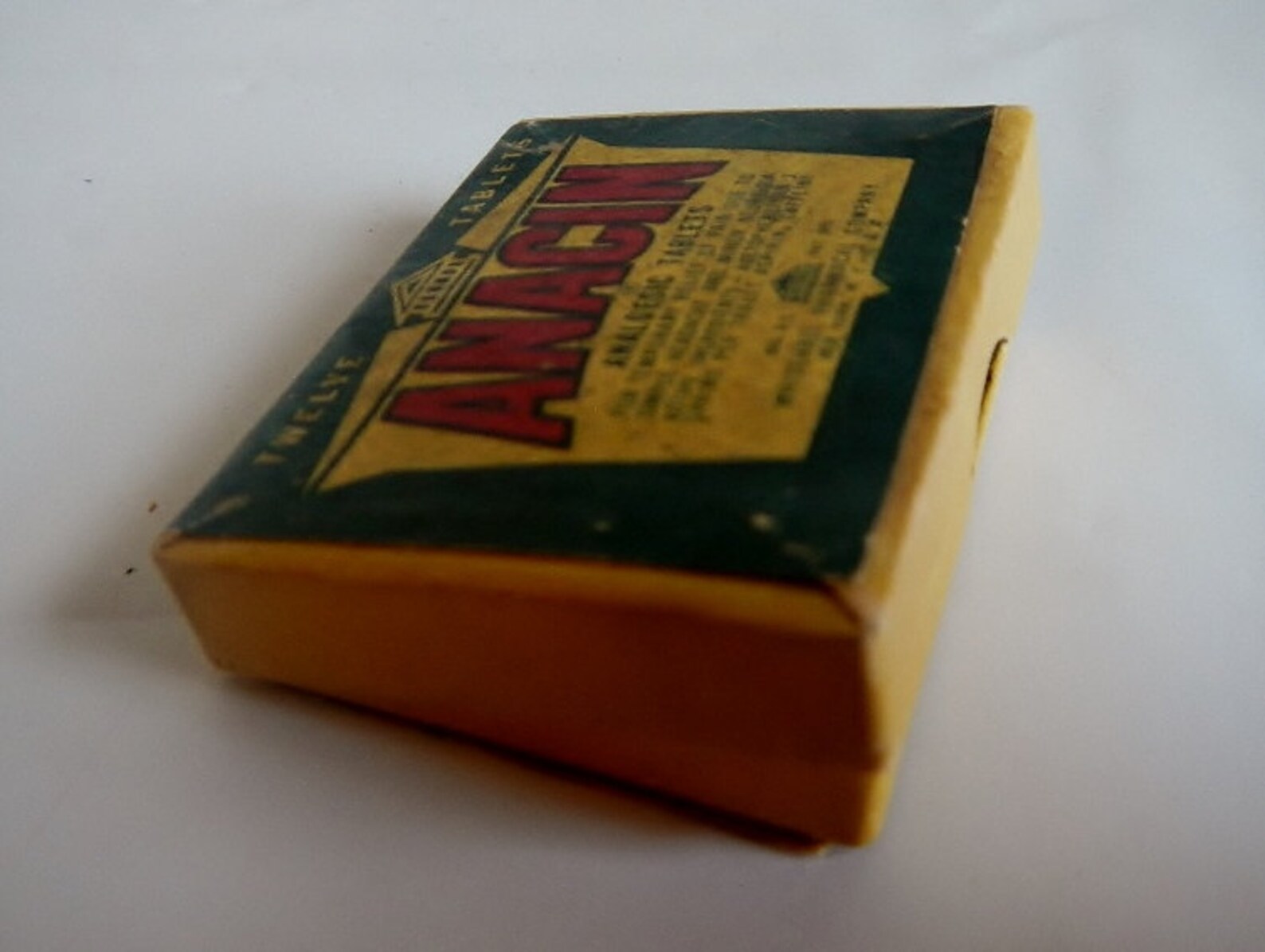 Vintage Anacin Cardboard Box 12 Tablets Whitehall Pharmacal - Etsy