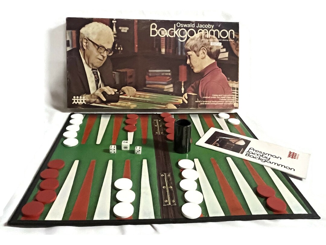 Vintage Backgammon Board Game - Oswald Jacoby, Pressman, 1973, #5514 ...