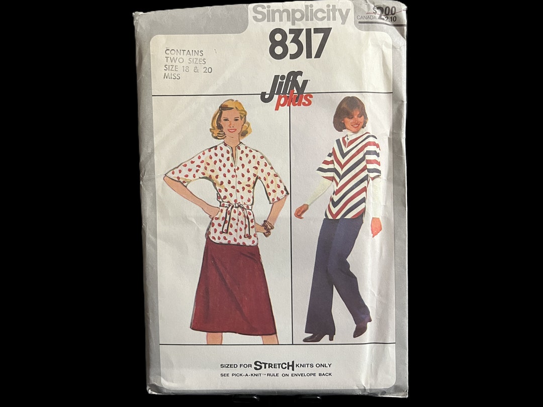 Vintage Simplicity's Sewing Pattern 8317- Misses' Skirt, Pants ...