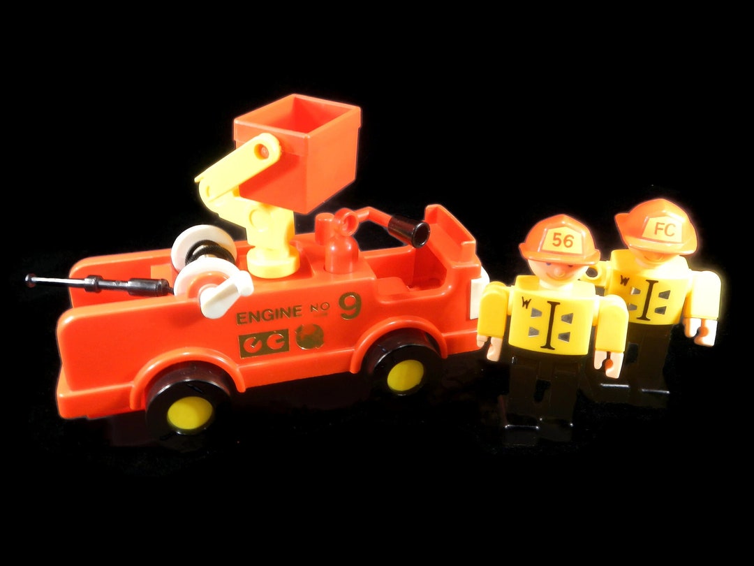 Vintage Gabriel Wannabees Fire Engine No 9, Hose, Bucket - 1975, Red ...