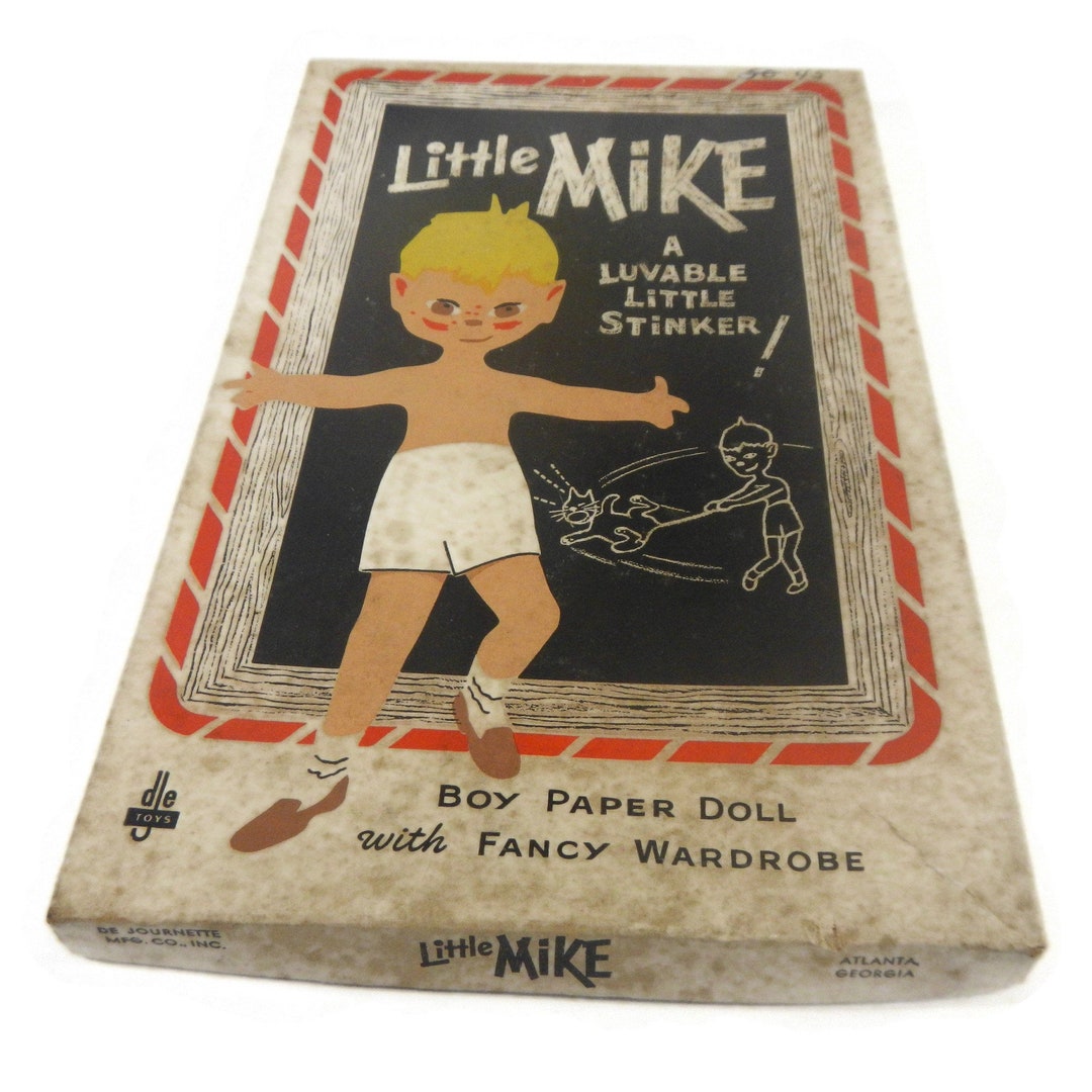 VERY RARE Vintage Little Mike Boy Paper Doll - A Luvable Little Stinker ...