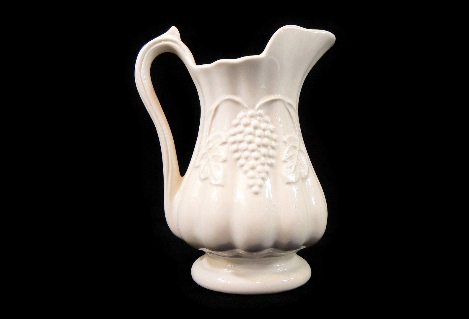 Vintage Red Cliff Ironstone Small Pitcher, 6.5" Tall - Grape Design ...