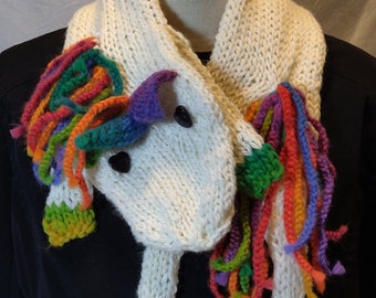 Unicorn Scarf Knitting Pattern. PDF Knitting Pattern. Cowl Pattern ...