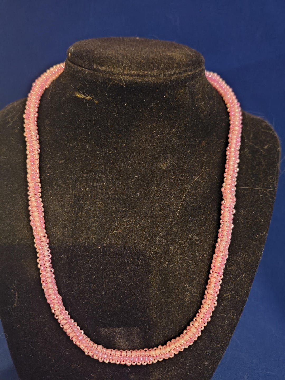 Pink Peyote Stitch Seed Bead Necklace, 19.5 Inch - Etsy
