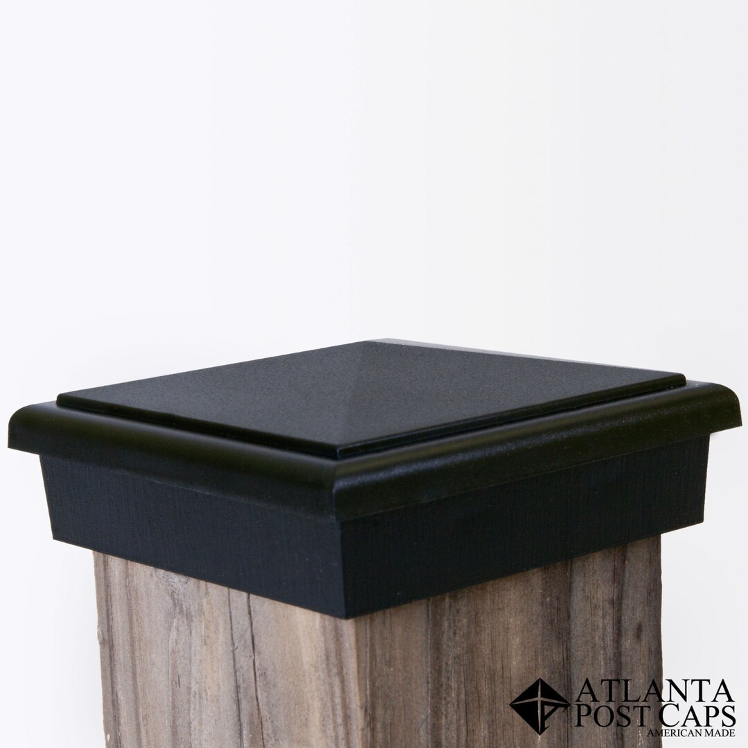 4x4 Post Cap 3.5 Black Slim Profile SNAP-CAP American Made With a 10 ...