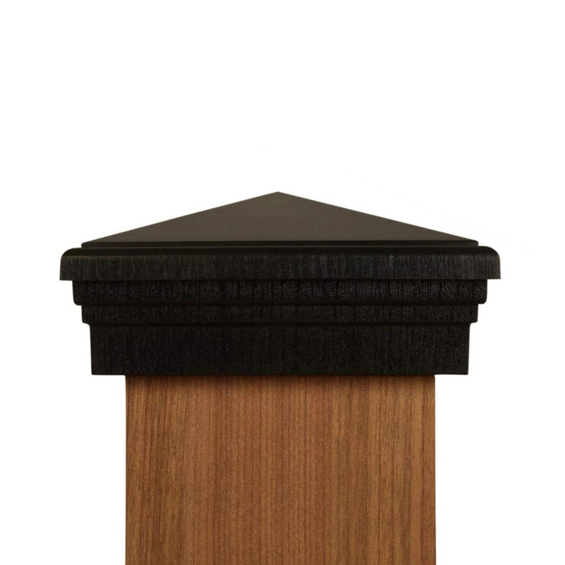 6x6 Post Cap 5.5 Black New England Pyramid Style Top - Etsy