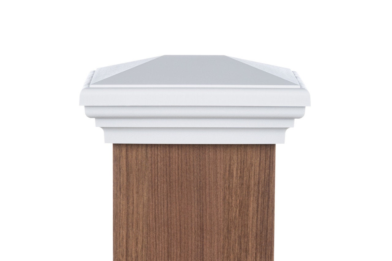 4x6 Post Caps 3.5x5.5 White New England Fence Post Cap Made in USA With ...