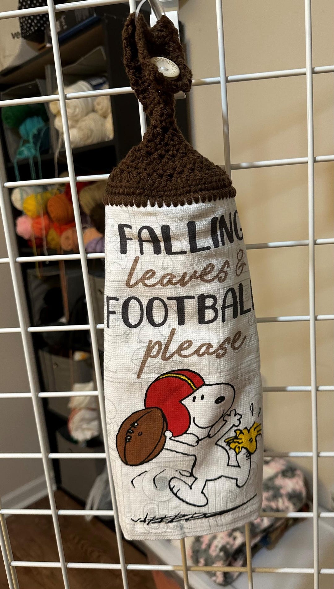 Snoopy Hanging Crochet Kitchen Towels - Etsy