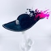 Navy Blue Crystal Fascinator. - Etsy