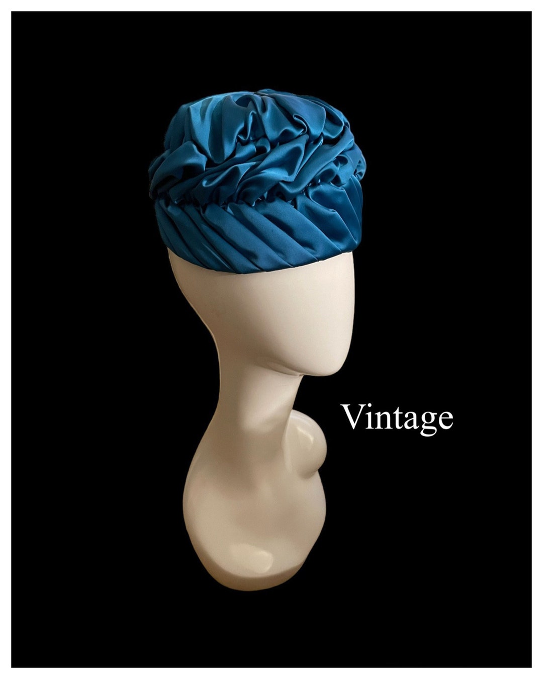 Vintage Turquoise Blue Silk Hat - Etsy