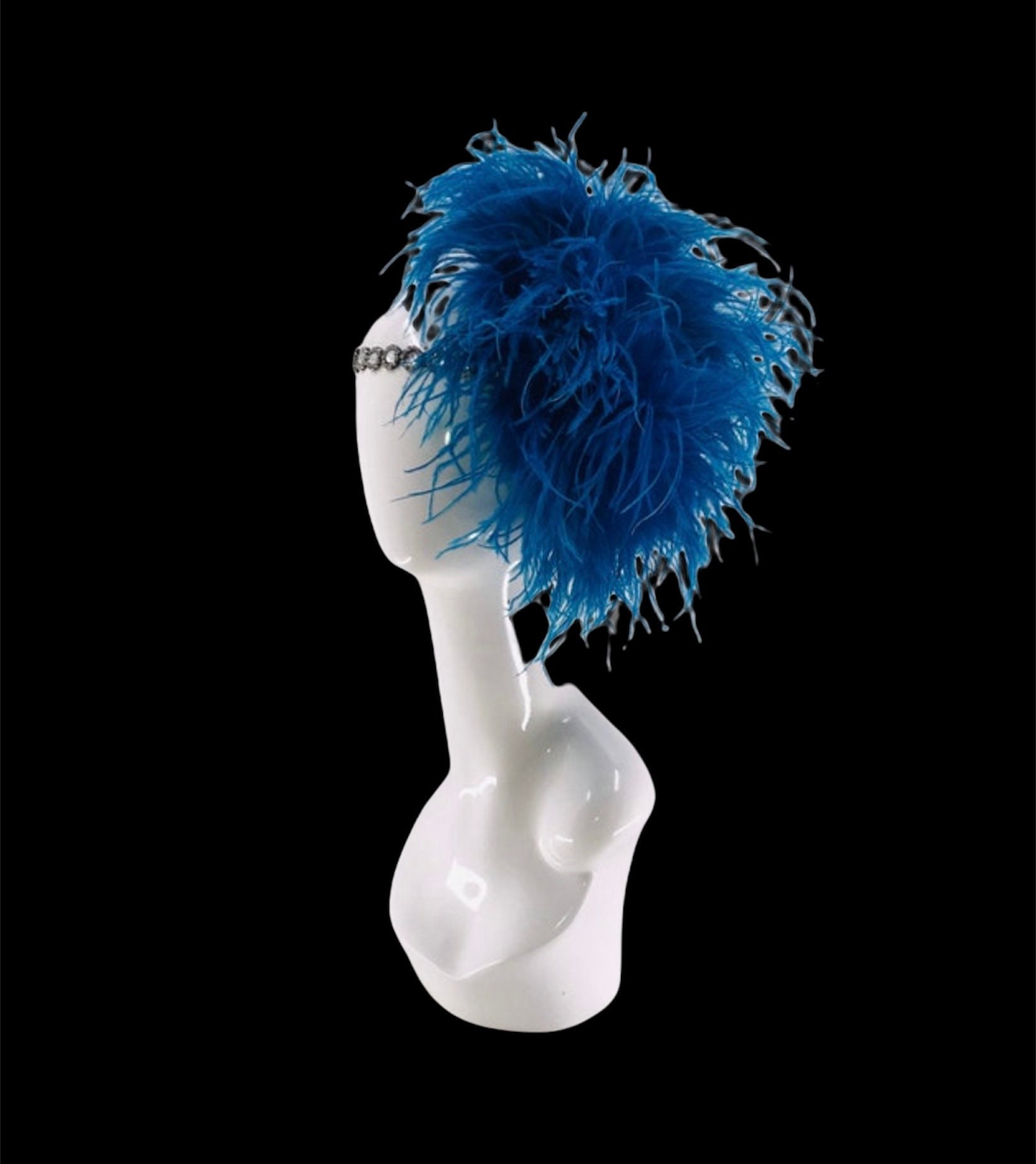 Burlesque Blue Feather Headpiece - Etsy
