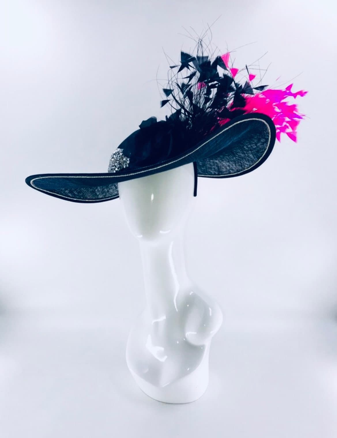 Navy Blue Crystal Fascinator. - Etsy