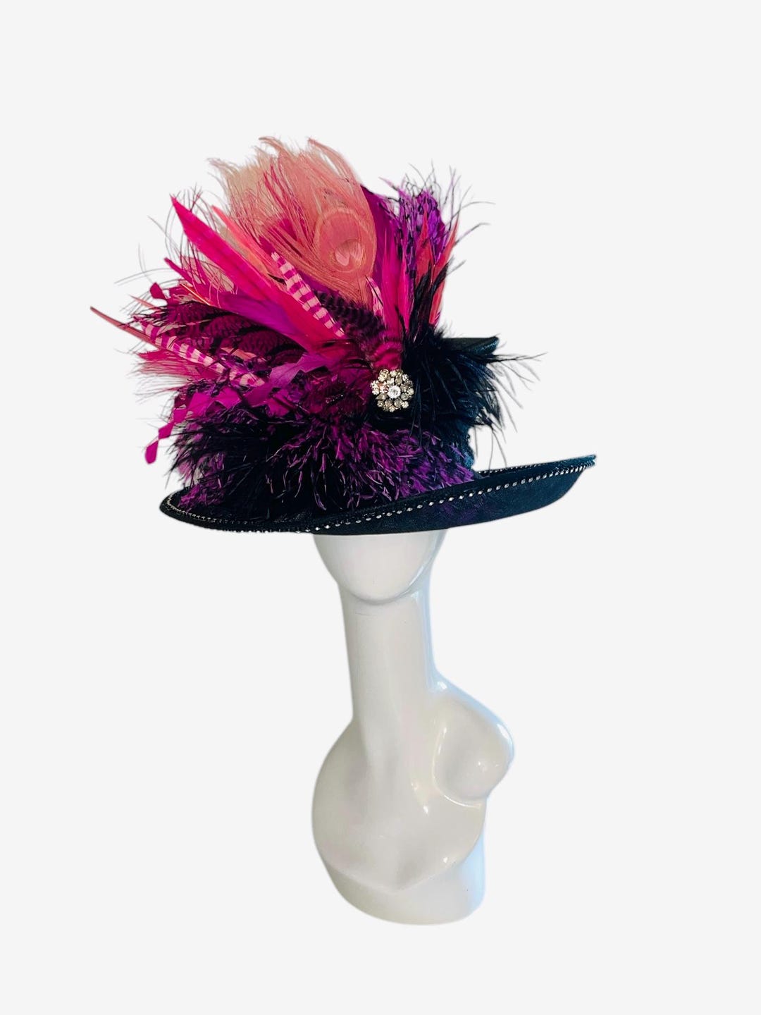 Pink Bombshell Kentucky Derby Feathered Hat - Etsy