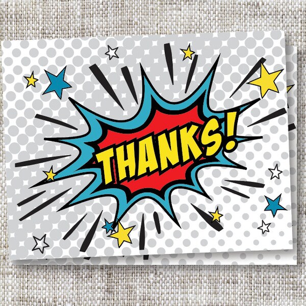 Retro Thank You Cards - Etsy
