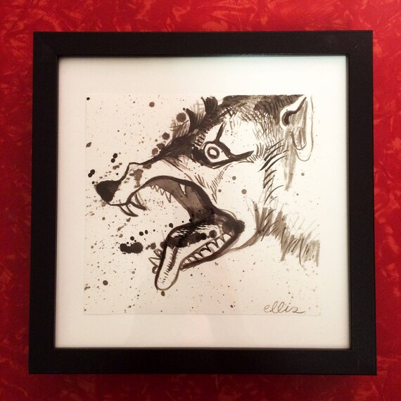 Wolf Snarl Drawing