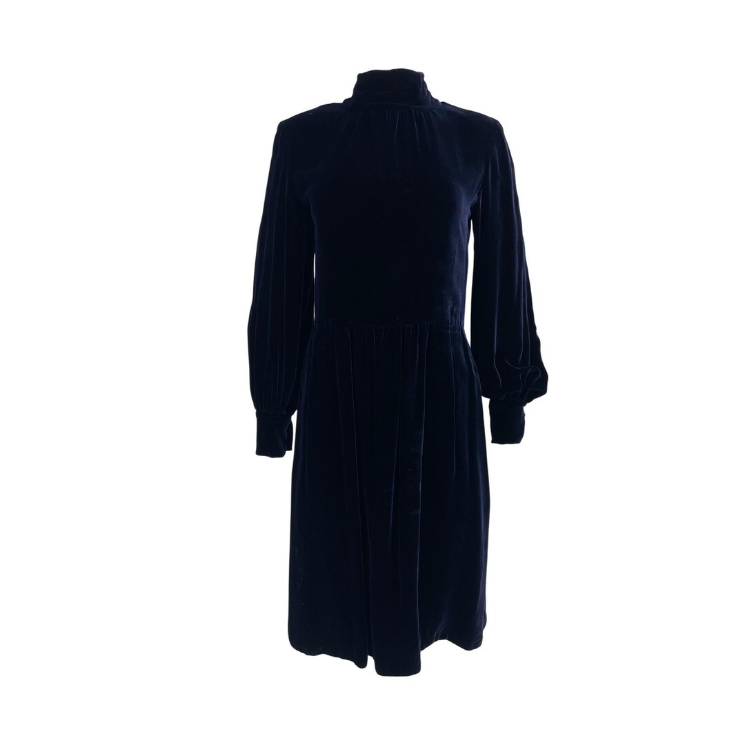 Yves Saint Laurent Silk Velvet Evening Dress Vintage YSL Rive Gauche ...