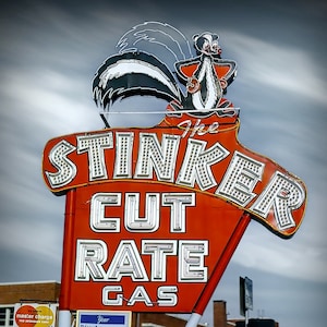 Stinker Gas | Retro Roadside | Vintage Neon Advertising Sign ...