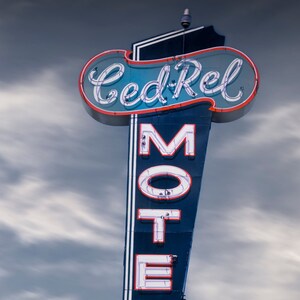 Ced Rel Motel Motel Retro Roadside Route 66 Vintage Neon Sign ...
