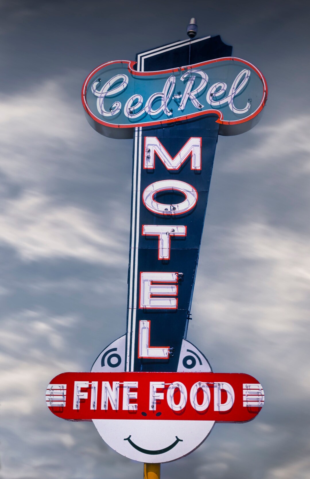 Ced Rel Motel Motel Retro Roadside Route 66 Vintage Neon Sign ...