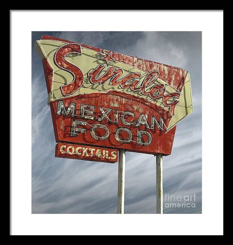 Sinaloa Mexican Food Neon Sign: Retro Roadside Diner Decor - Etsy