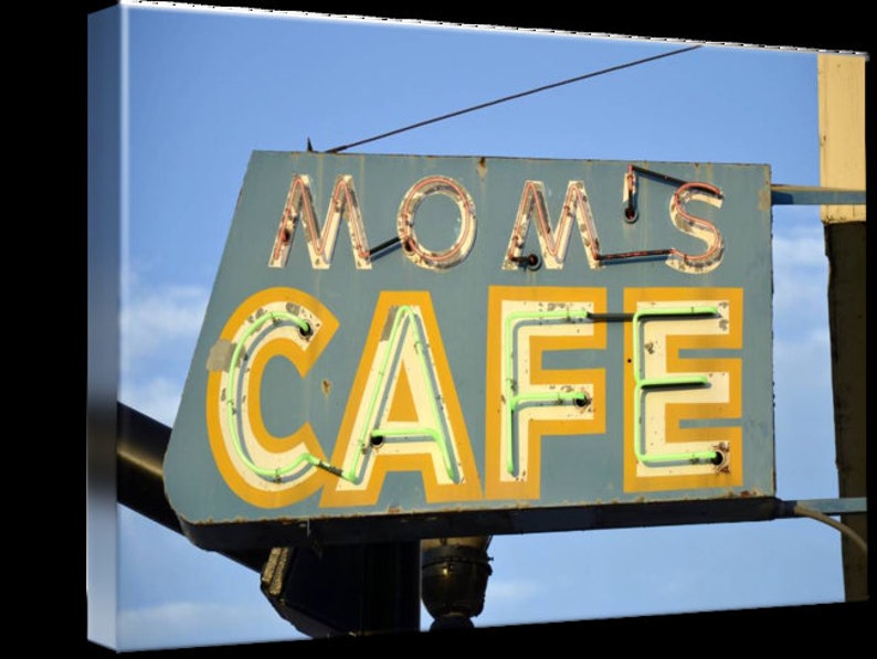 Moms Cafe | Retro Roadside Cafe Restaurant | Retro Vintage Neon Sign ...