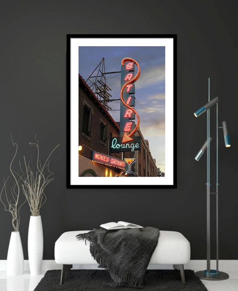 Satire Lounge Vintage Neon Sign Denver Colorado | Retro Roadside Neon ...