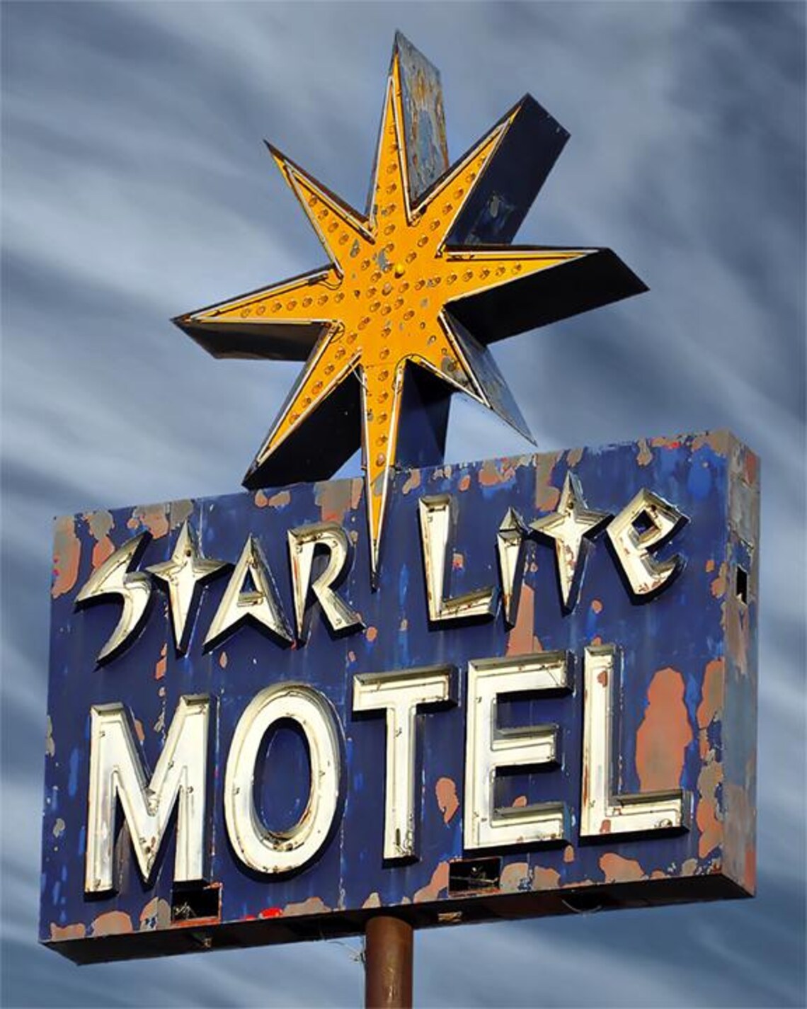 Star Lite Motel Retro Roadside Vintage Neon Sign - Etsy