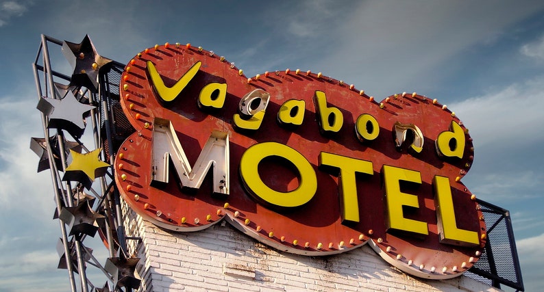 Vagabond Motel Miami Print: Retro Neon Sign, Roadside Americana - Etsy