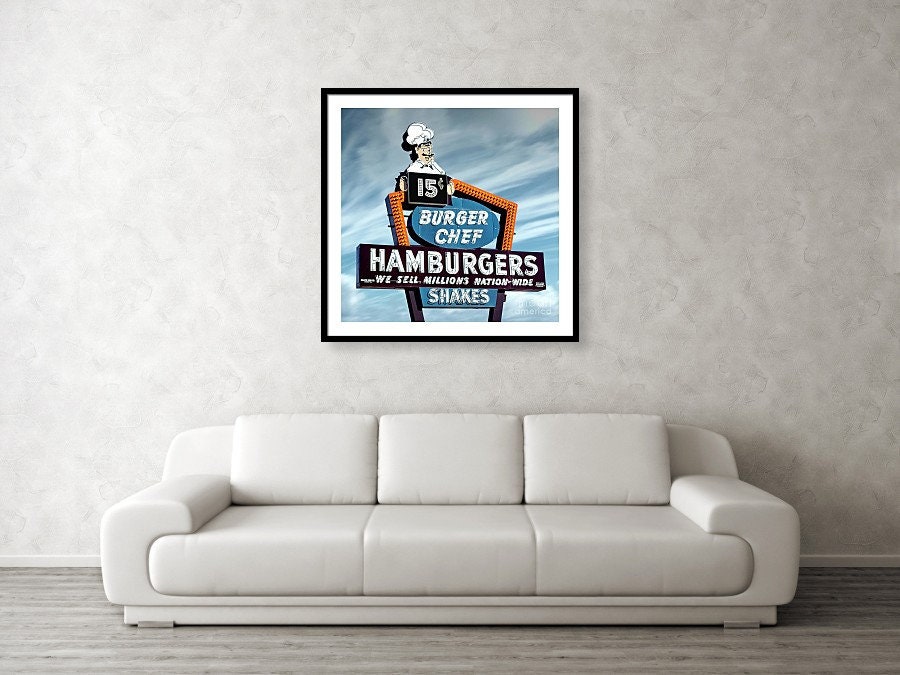 Burger Chef Hamburgers | Retro Roadside Diner | Vintage Neon Sign ...