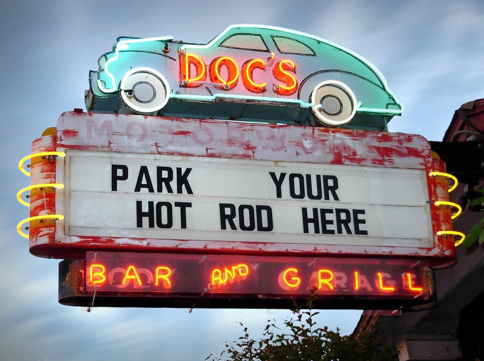 Doc's Bar and Grill | Bar Retro Roadside Diner Restaurant | Vintage ...