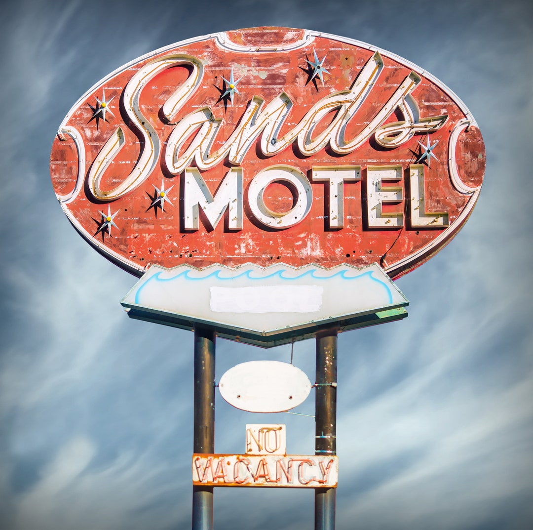 Sands Motel Sign Retro Roadside Route 66 | Vintage Neon Sign ...