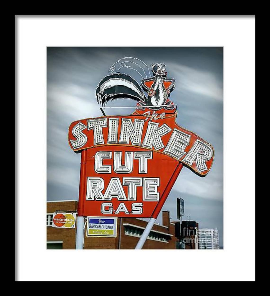 Stinker Gas Retro Roadside Vintage Neon Advertising Sign Restaurant ...