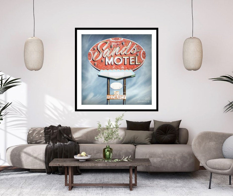 Sands Motel Sign Retro Roadside Route 66 Vintage Neon Sign Restaurant ...