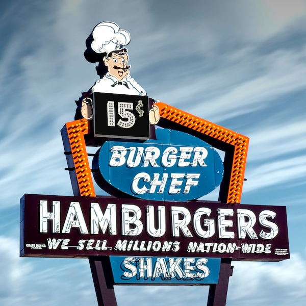 Burger Chef Sign - Etsy