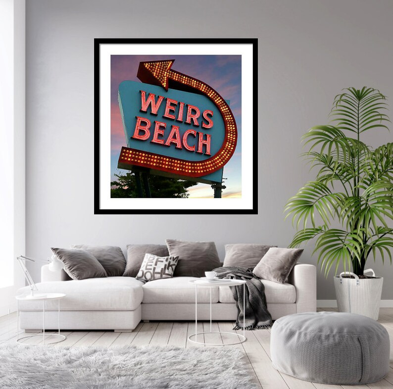 Weirs Beach Neon Sign, Laconia, New Hampshire - Etsy