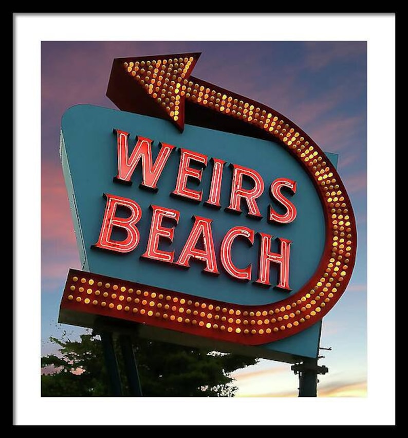 Weirs Beach Neon Sign, Laconia, New Hampshire - Etsy