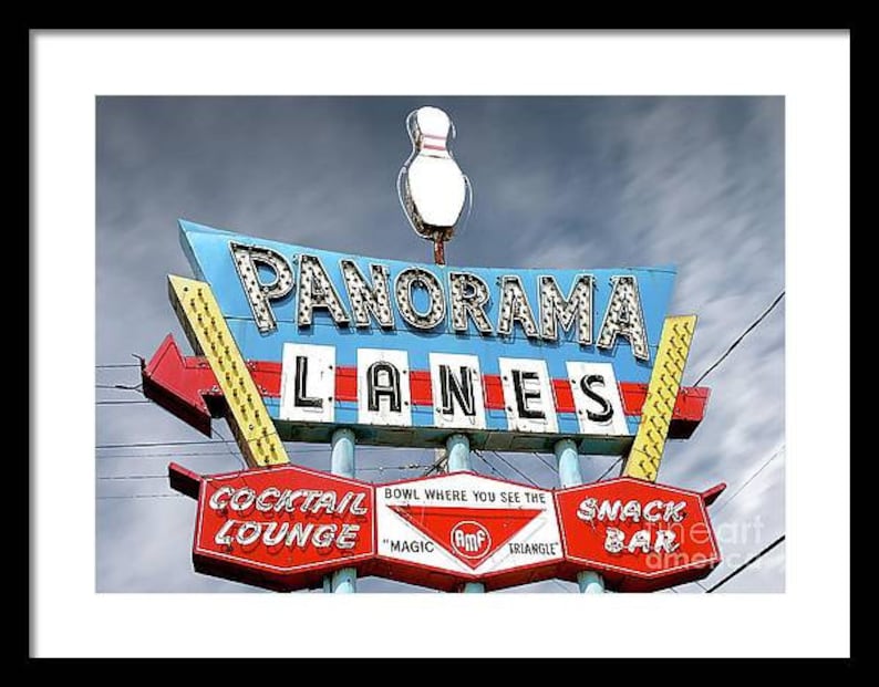 Panorama Bowling Lanes Vintage Neon Sign: Retro Roadside Decor - Etsy