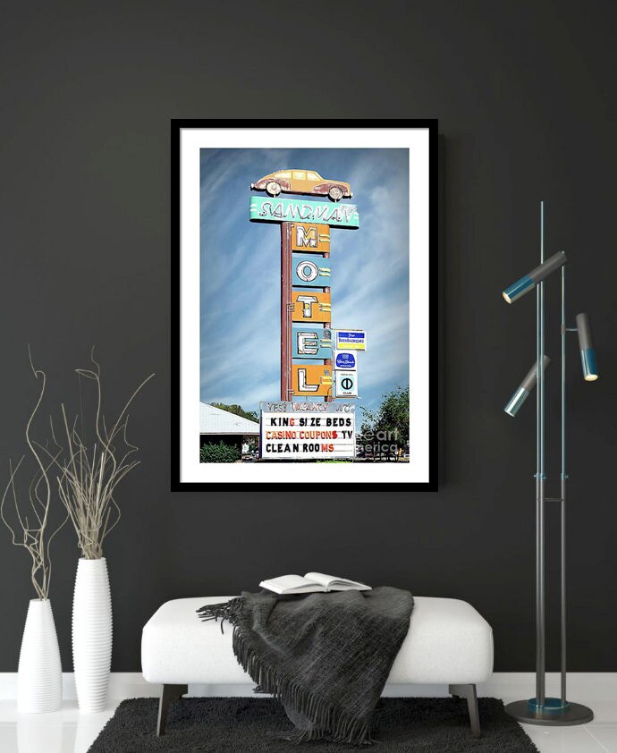 Sandman Motel Reno Nevada| Retro Roadside |retro Vintage Neon Sign - Etsy