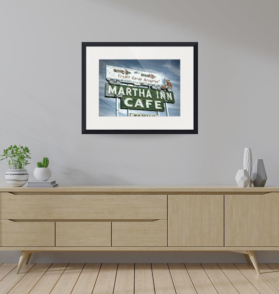 Martha Inn Cafe Retro Roadside Cafe Restaurant Vintage Neon Sign ...