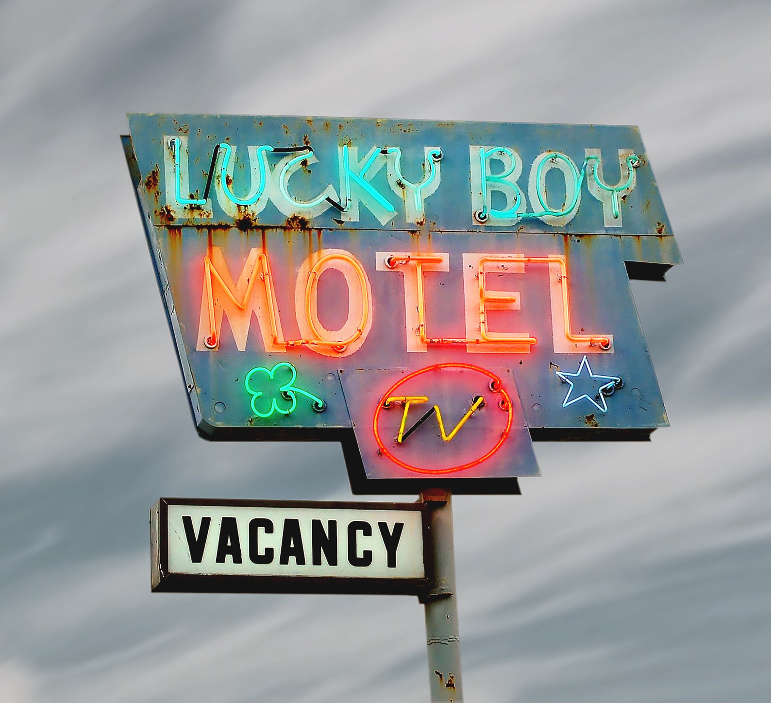 Lucky Boy Motel Retro Roadside Vintage Neon Sign - Etsy