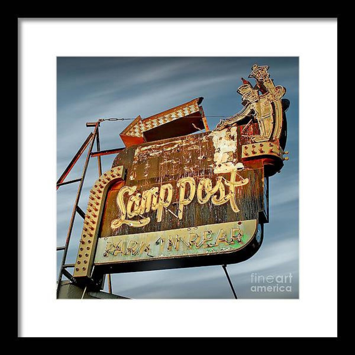 Lamp Post Bar Retro Roadside Route 66 Vintage Neon Sign Restaurant ...