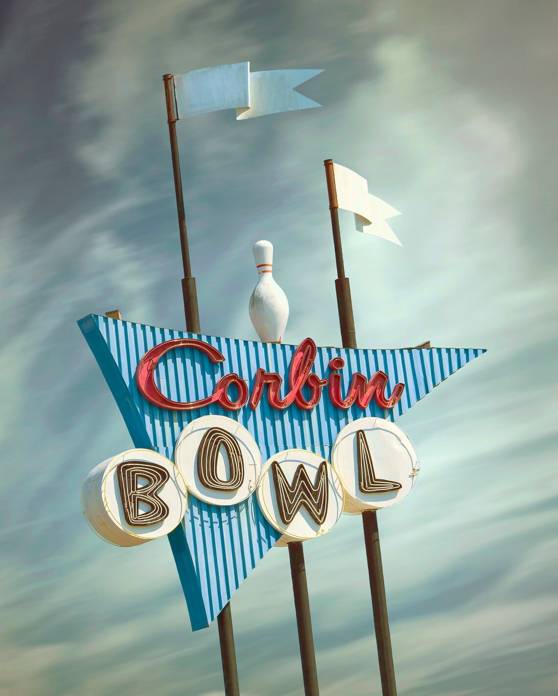 Corbin Bowl Neon Sign Retro Roadside Bowling Ally - Etsy