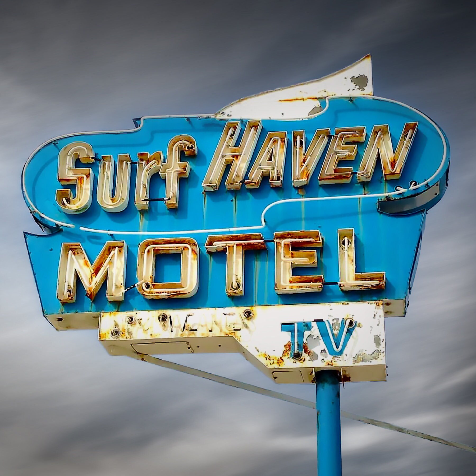 Surf Haven Motel Retro Roadside Motel Vintage Neon Sign Restaurant ...