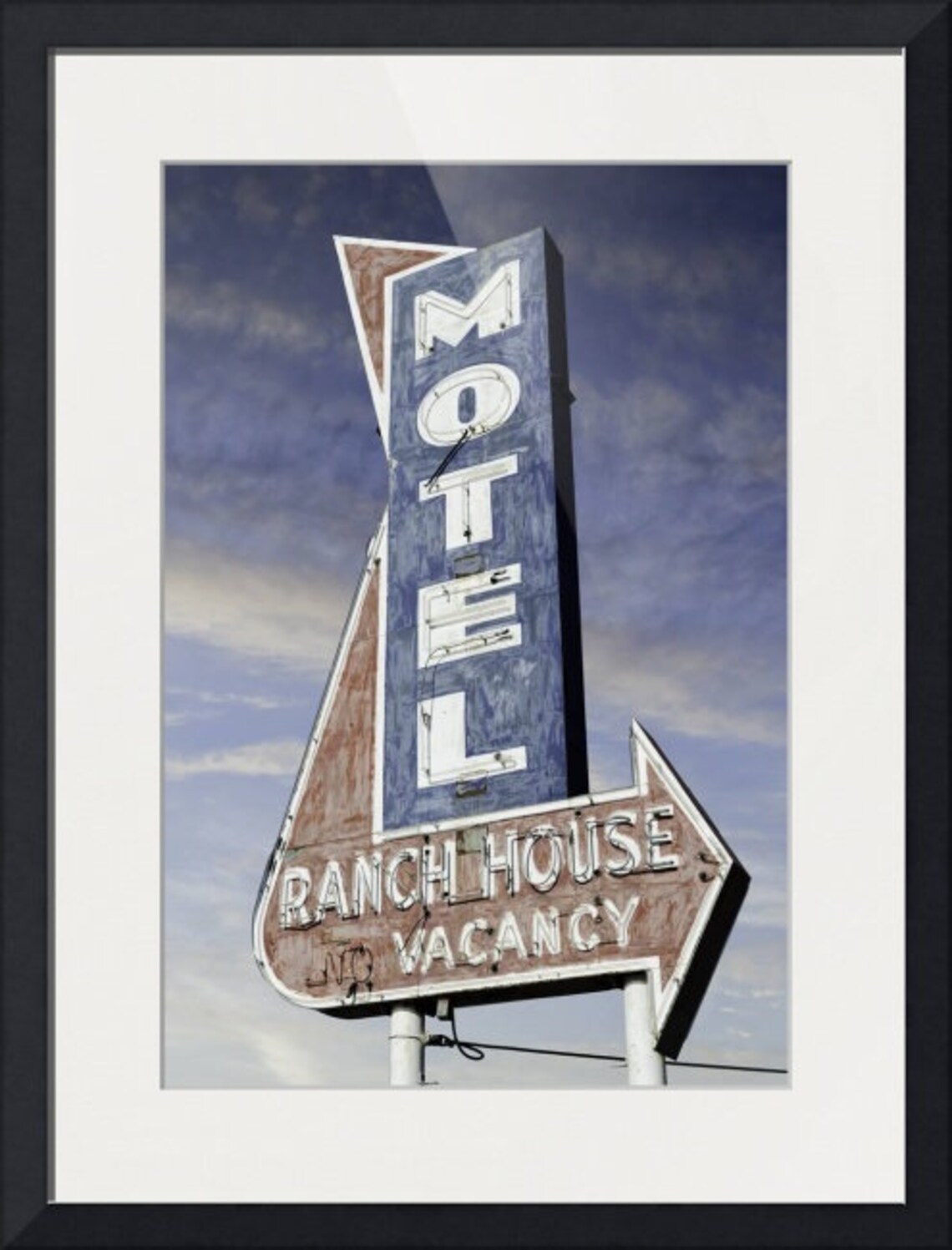 Ranch House Motel Retro Roadside Motel Vintage Neon Sign Restaurant ...