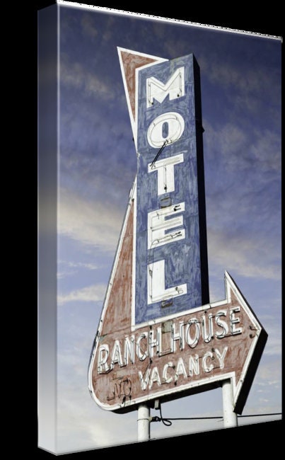 Ranch House Motel Retro Roadside Motel Vintage Neon Sign Restaurant ...