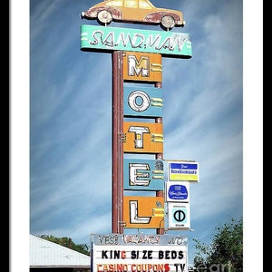Sandman Motel Reno Nevada| Retro Roadside |retro Vintage Neon Sign - Etsy