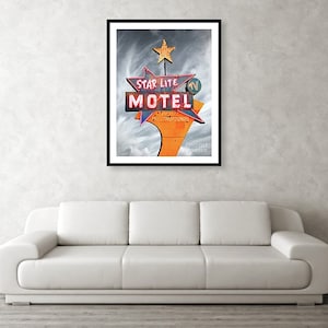 Star Lite Motel Neon Sign: Retro Roadside Americana Decor - Etsy
