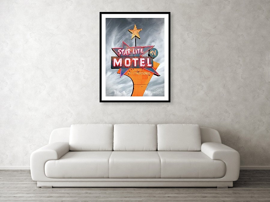 Star Lite Motel | Retro Roadside Motel | Vintage Neon Advertising Sign ...